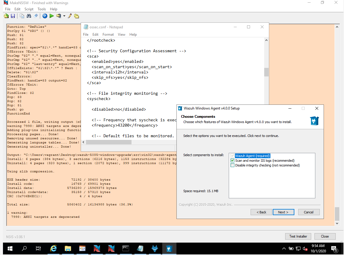 Windows upgrade changes ossec.conf checksum · Issue #5085 · wazuh/wazuh · GitHub