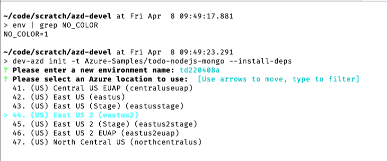 azd should honor NO_COLOR environment variable · Issue #348 · Azure/azure-dev · GitHub