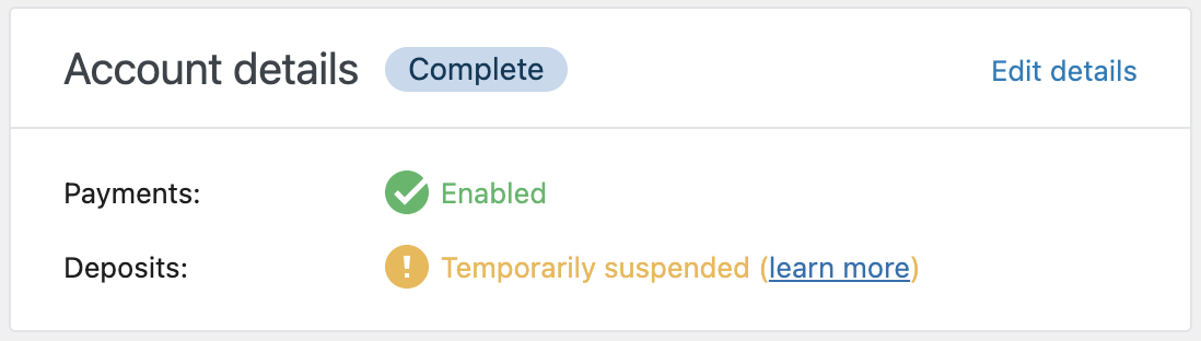Merchants should not see the "Temporarily Suspended" notice while they're under investigation ...