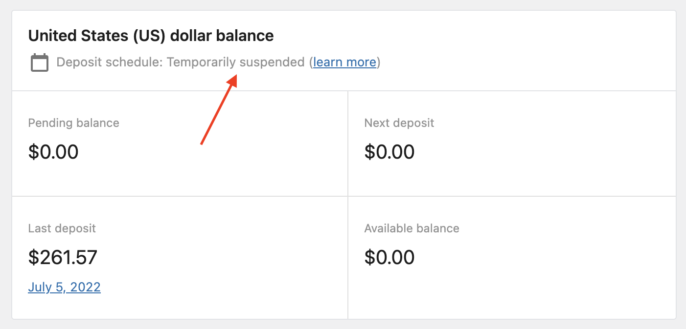Merchants should not see the "Temporarily Suspended" notice while they ...