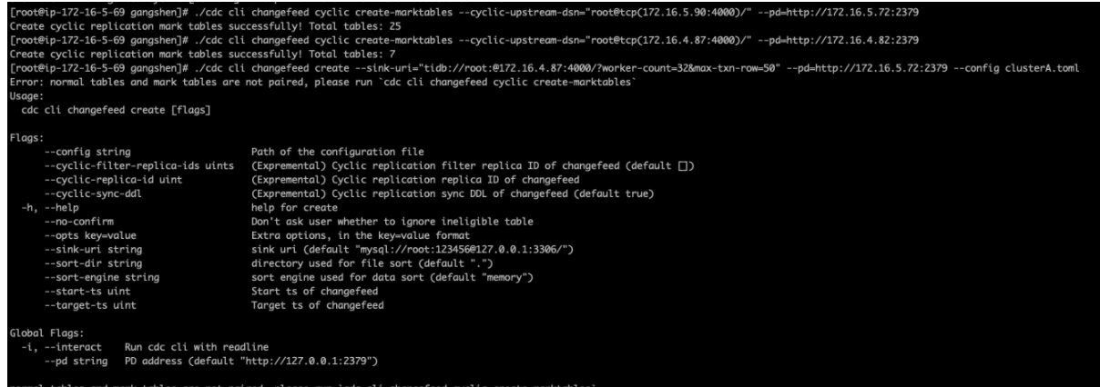 If mark table not in allow list, create cyclic changefeed will fail · Issue #678 · pingcap ...