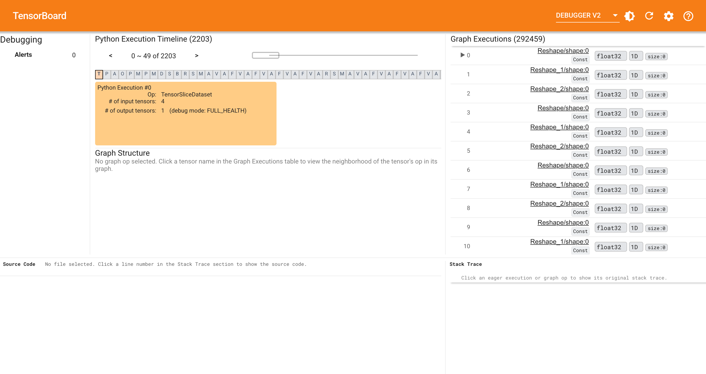 Debugger V2 is inactive because no data is available. · Issue #5518 · tensorflow/tensorboard ...