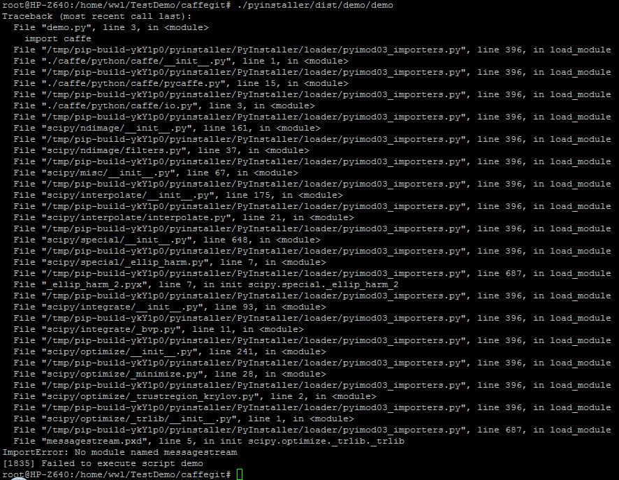 Have Some Error Use Pyinstaller Pack Caffe · Issue 3611 · Pyinstallerpyinstaller · Github 