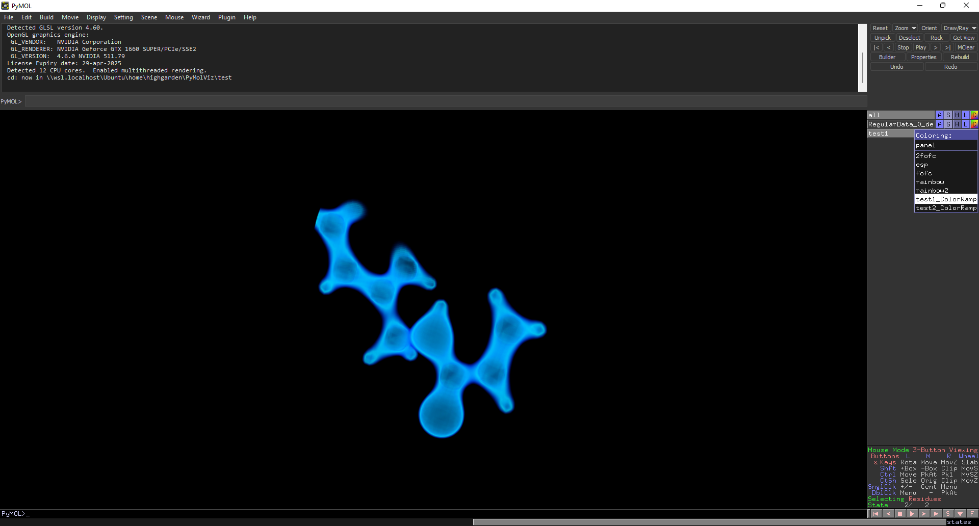 Volume In Different States Ignore Assigned Color Ramps · Issue 289 · Schrodinger Pymol Open