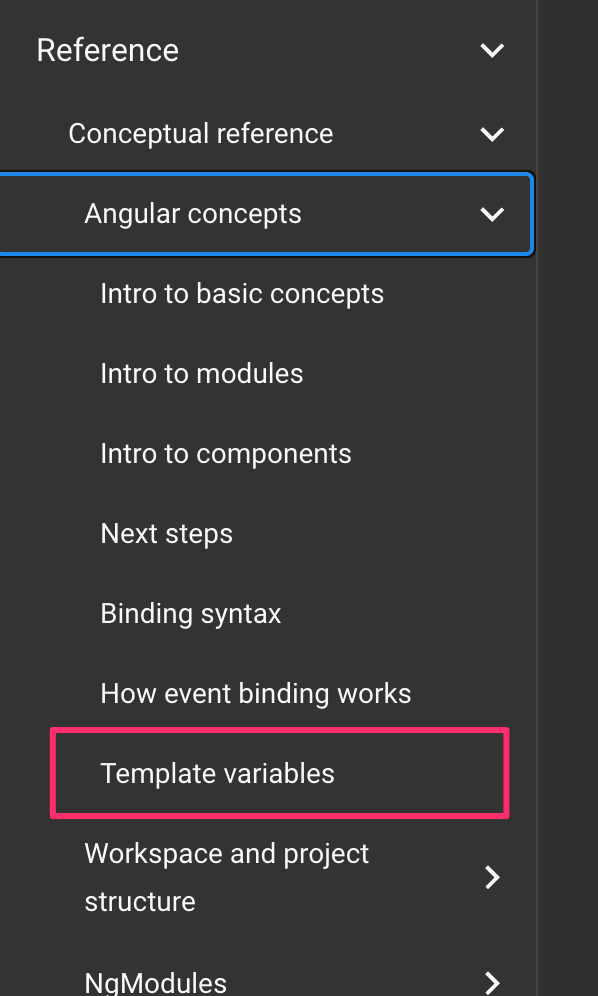docs: guide/template-reference-variables is placed twice in the navigation · Issue #47337 ...