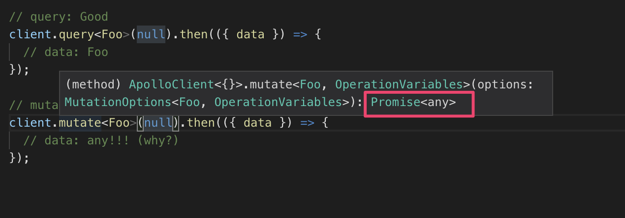 ApolloClient.mutate type inference is broken · Issue #4195 · apollographql/apollo-client · GitHub