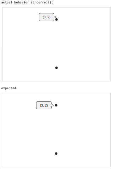 tooltip doesn't show at current possition when setting orientaion to ...