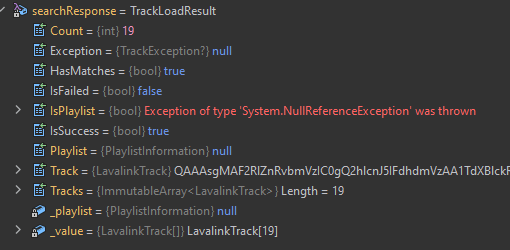 LoadTracksAsync null reference exception · Issue #123 · angelobreuer/Lavalink4NET · GitHub