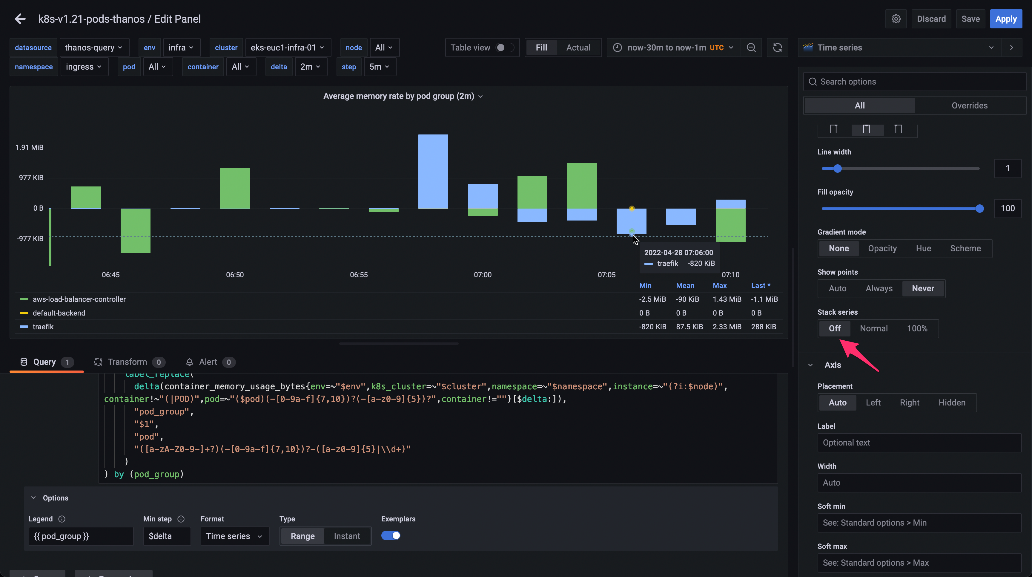New stacking mode, Stack negative and positive series separately ...