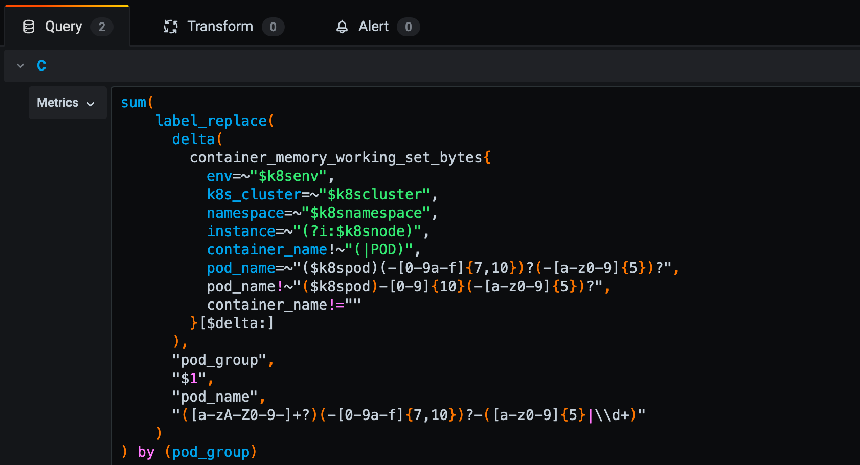 Curly braces messes with query syntax highlighter · Issue #28365 · grafana/grafana · GitHub