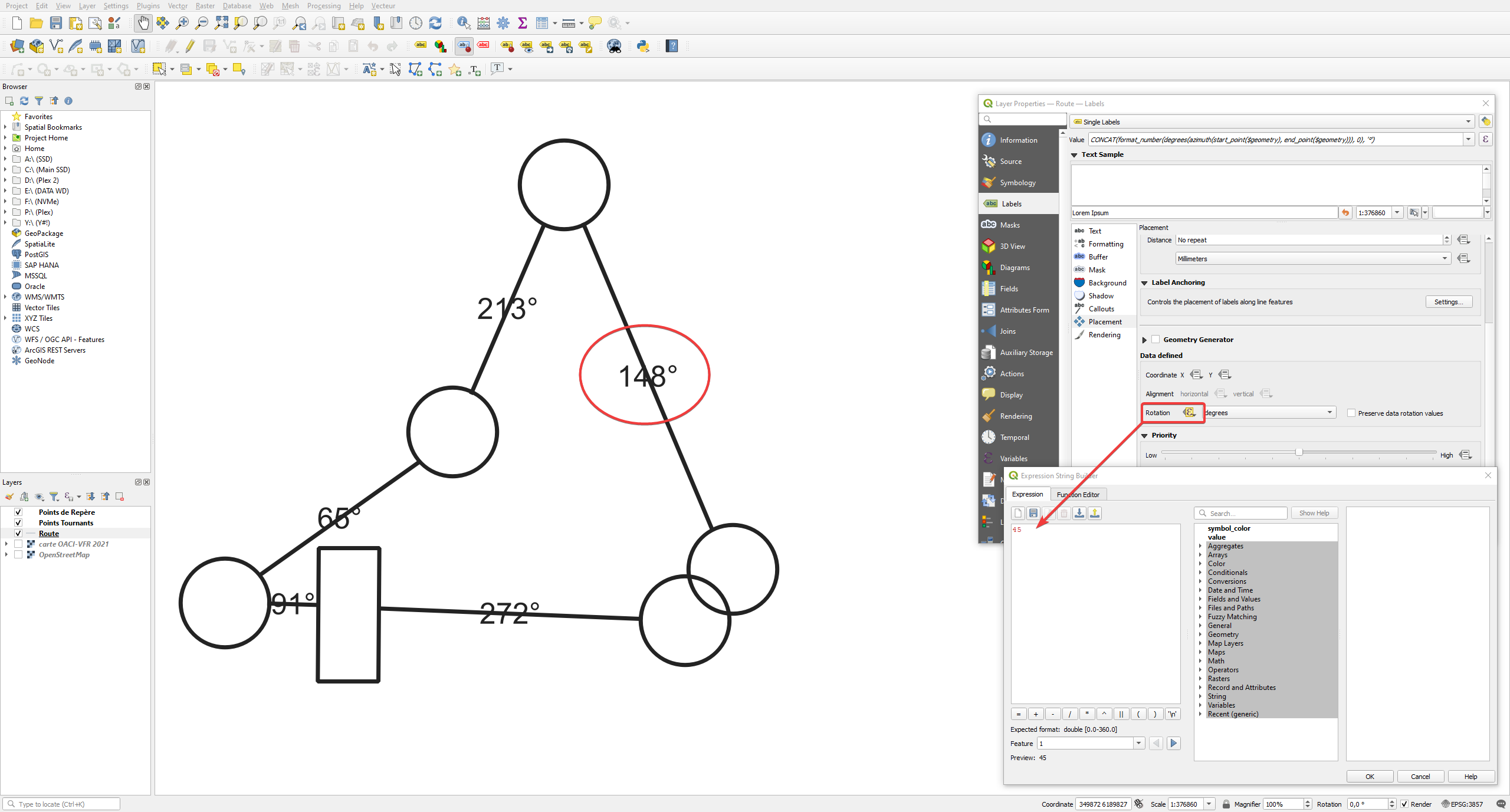 Parallel label placement do not work anymore if using data defined ...