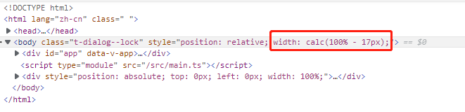 [Dialog] 弹窗显示后会改变body的宽度 · Issue #2102 · Tencent/tdesign-vue-next · GitHub