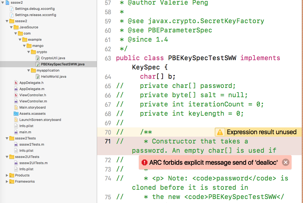 PBEKeySpec.h file was missed in J2OBJC released project · Issue #945 · google/j2objc · GitHub