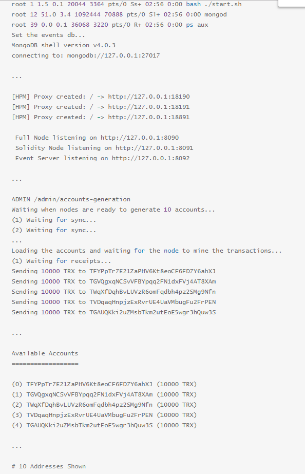 Tron Quickstart listening on http://127.0.0.1:9090 Stop running · Issue #28 · tronprotocol ...
