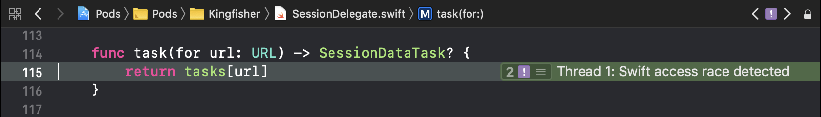 WARNING: ThreadSanitizer: Swift access race · Issue #1085 · onevcat/Kingfisher · GitHub