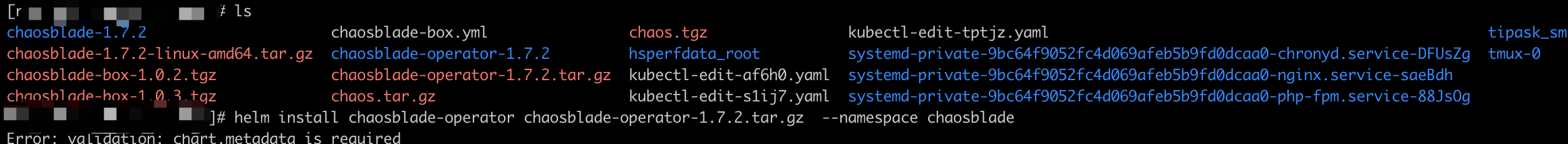 Helm Install Chaosblade Operator Error Validation Chart Metadata Is Required · Issue 217