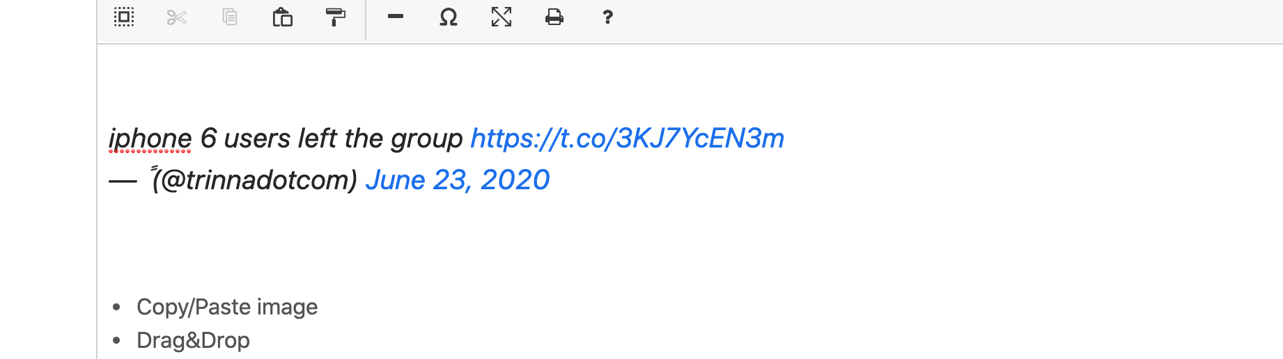 copy pasting twitter or istagram or etc not as expected · Issue #416 · xdan/jodit · GitHub
