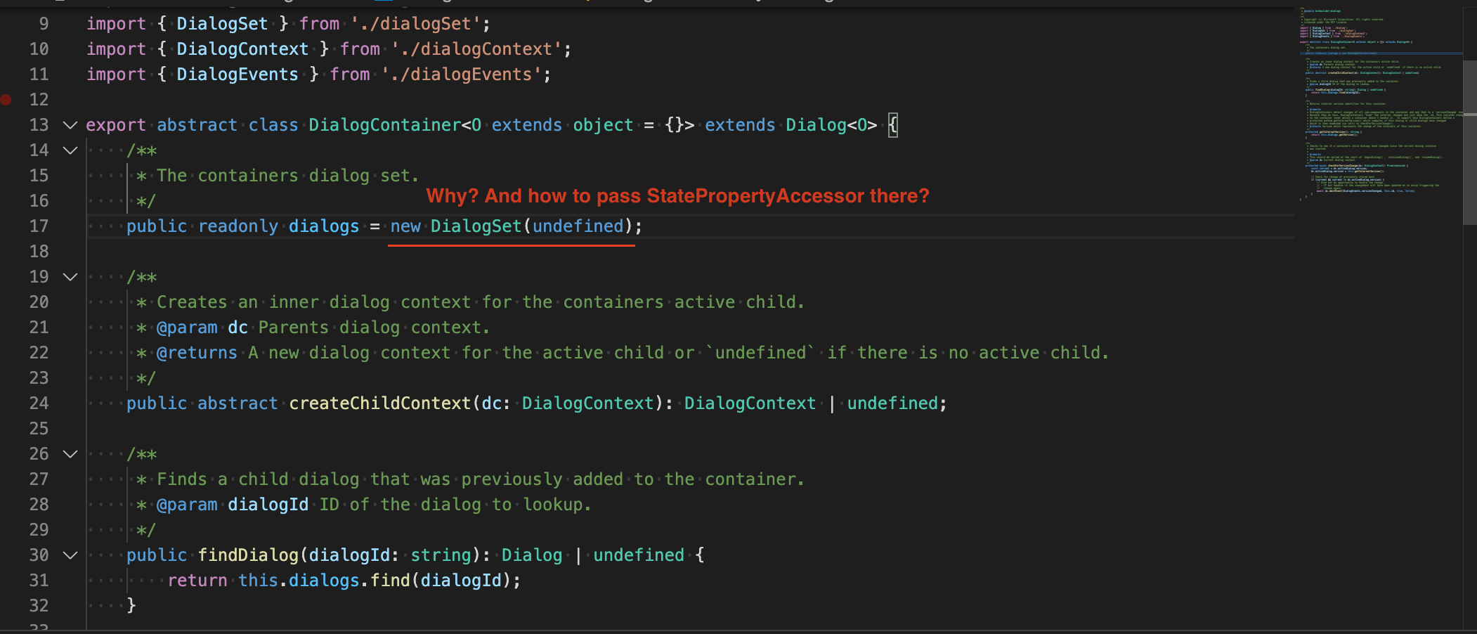 DialogSet.createContextAsync(): the dialog set was not bound to a ...
