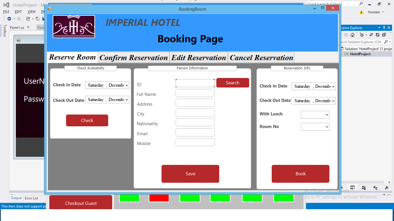 GitHub - hussienibrahiem95/Hotel-Management-System: Desktop application ...