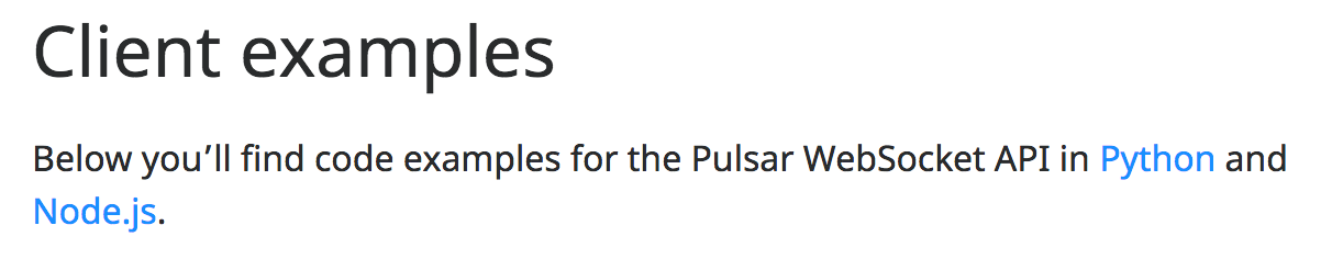 Link for Node.js example doesn't work · Issue #699 · apache/pulsar · GitHub