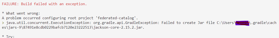 Gradlew System Testsend2end Testcatalog Runtimeshadowjar Returns Error Failed To Create