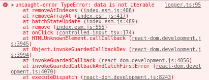 Using a controlled field array remove function fires errors · react ...