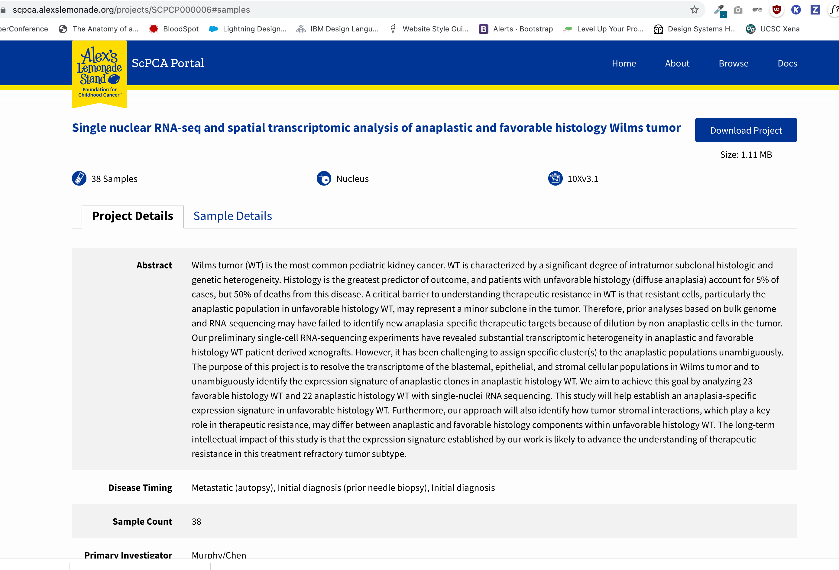 View Sample on Search Card does not link Samples Tab · Issue #120 · AlexsLemonade/scpca-portal ...