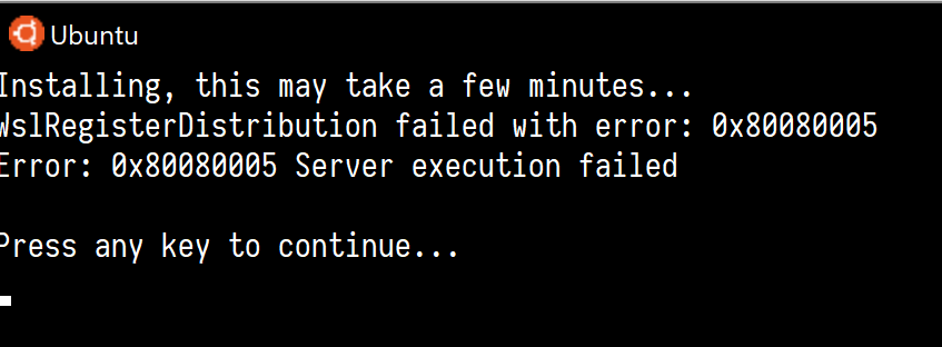 "Unspecified error" when converting WSL1 to WSL2 · Issue #4168 · microsoft/WSL · GitHub