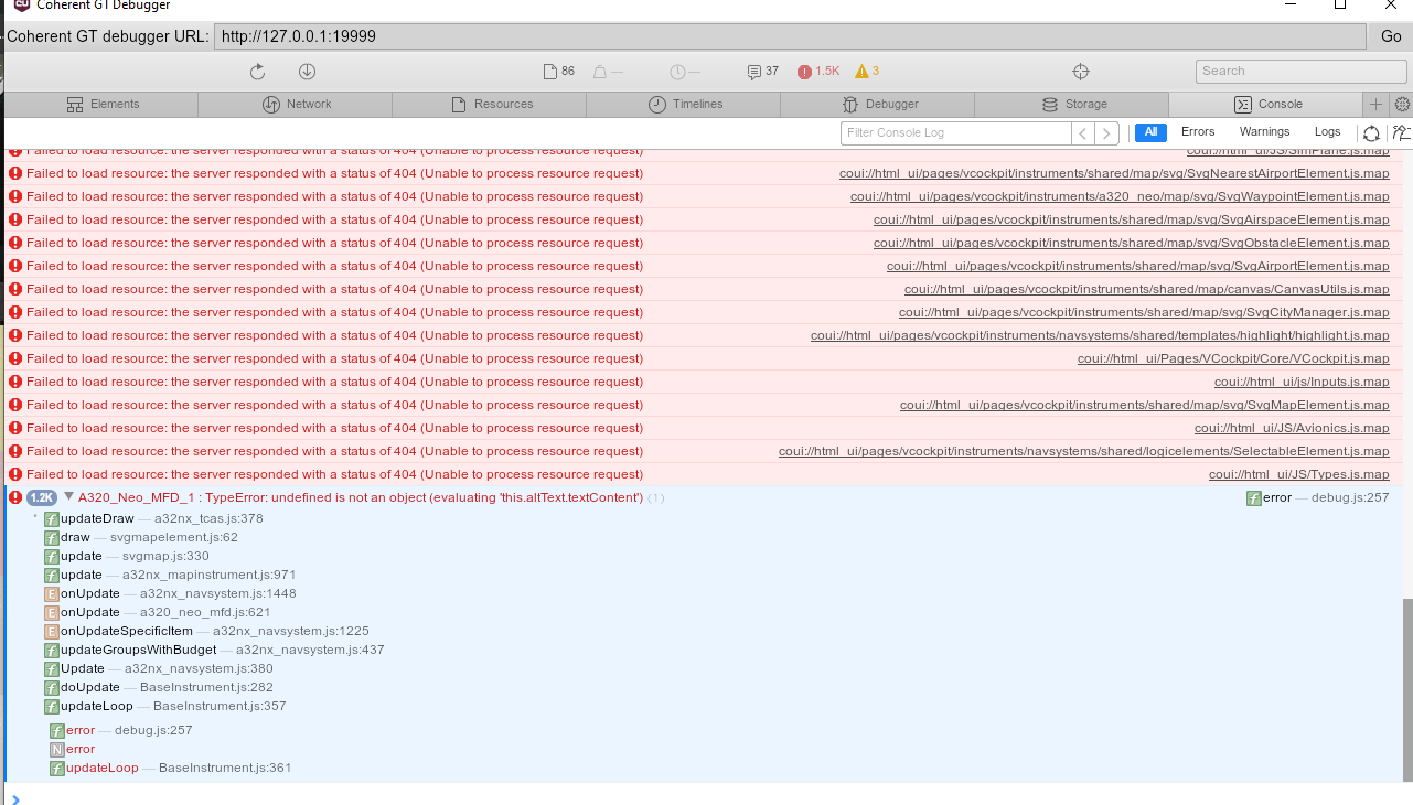 TCAS ND Display Error - stops displaying air traffic, exception prints to console · Issue #4952 ...