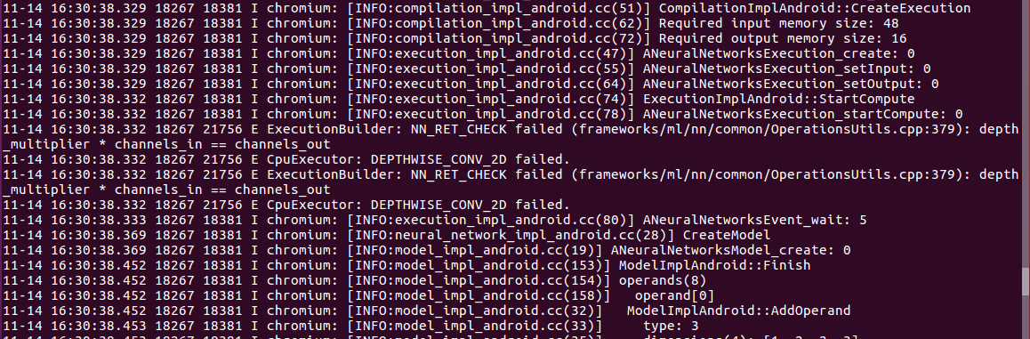 [NNAPI] some depthwise_conv_2d tests failed for NNAPI on Android 10 ...