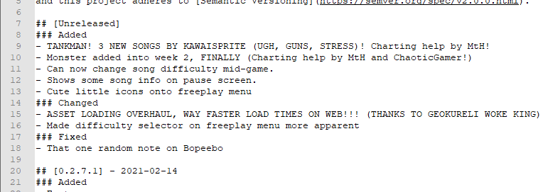 newer changelog by Kiffolisk · Pull Request #1020 · FunkinCrew/Funkin · GitHub