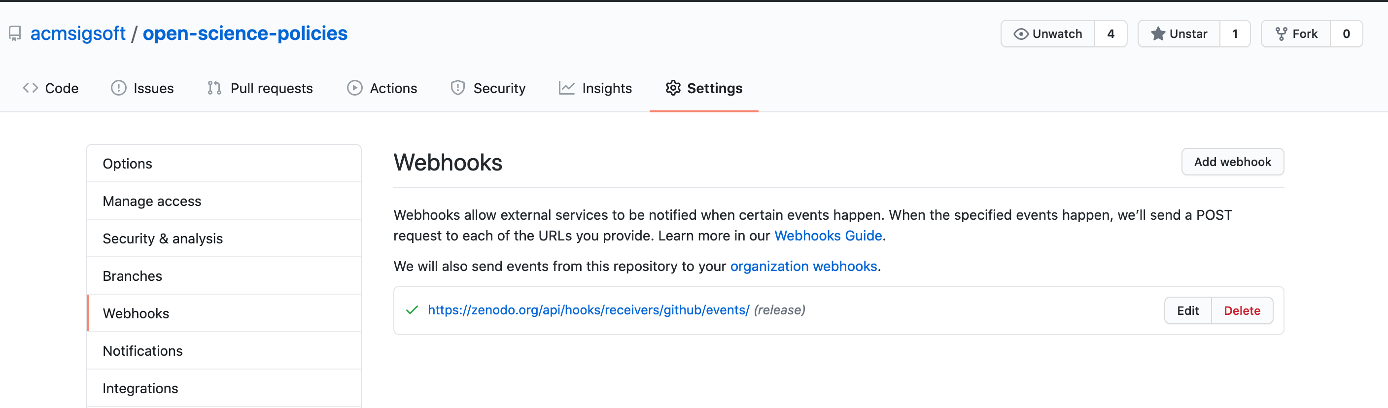 Github integration does not fire up, no errors reported · Issue #2017 · zenodo/zenodo · GitHub