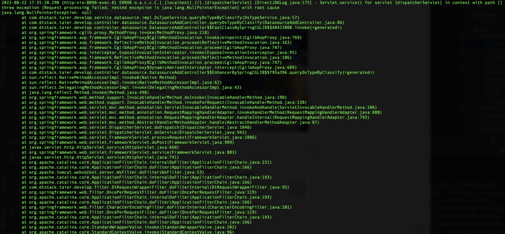 [Bug] [数据源中心] 添加数据源时报空指针异常 · Issue #718 · DTStack/Taier · GitHub