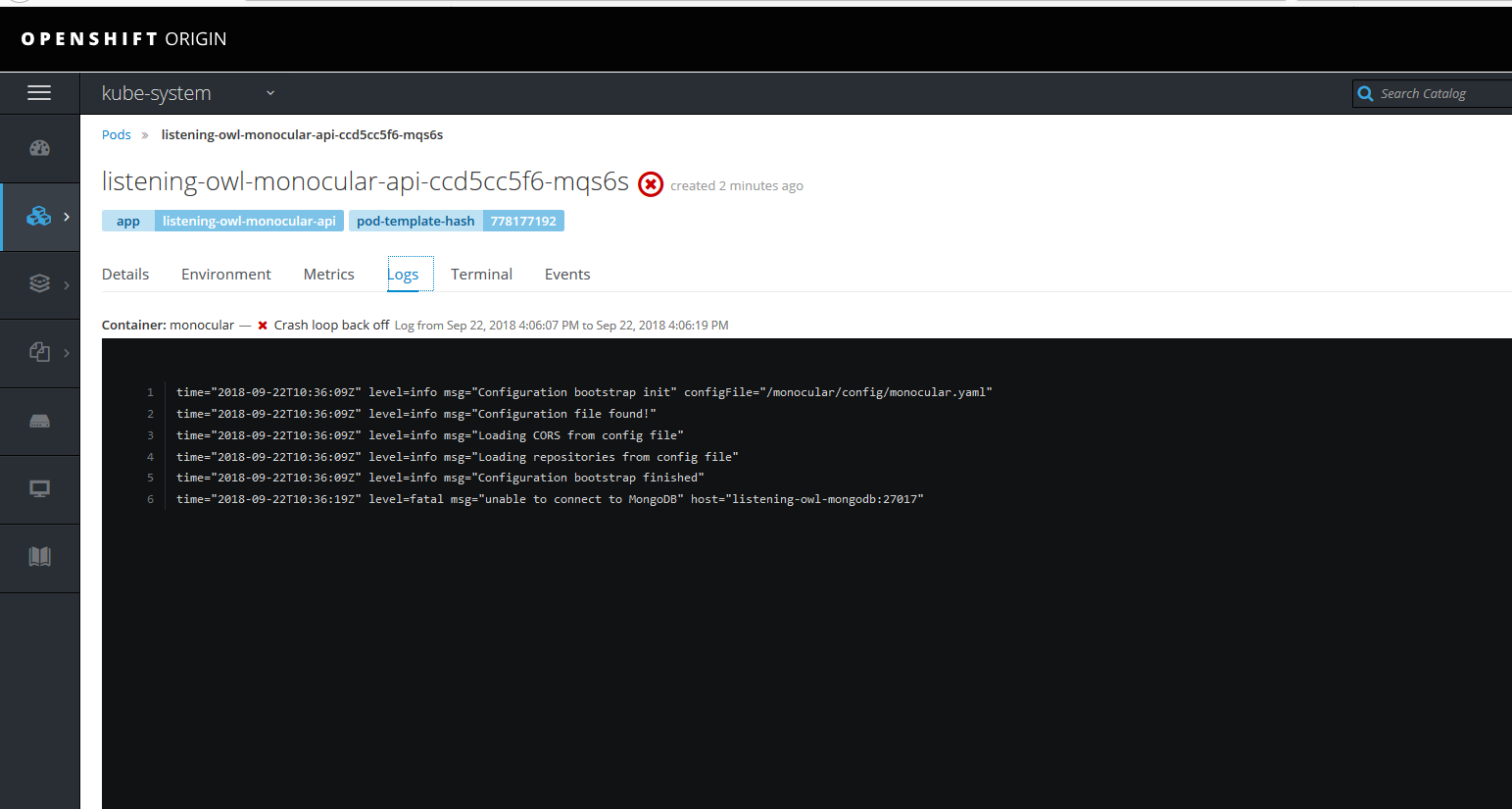 On openshift getting secrets is forbidden. · Issue #517 · helm/monocular · GitHub