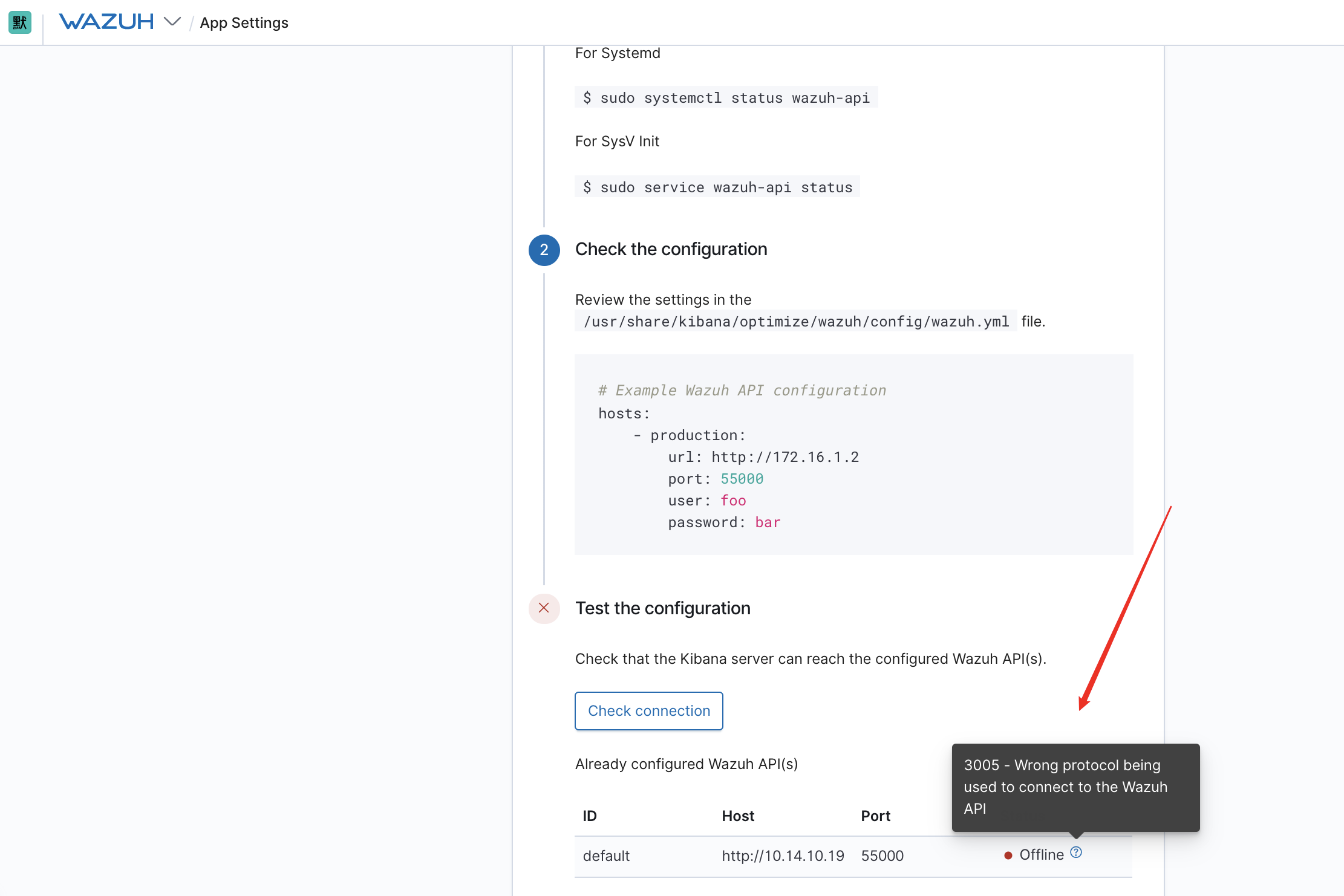 Wazuh-kibana-app could not connect wazuh-api · Issue #2438 · wazuh/wazuh-dashboard-plugins · GitHub