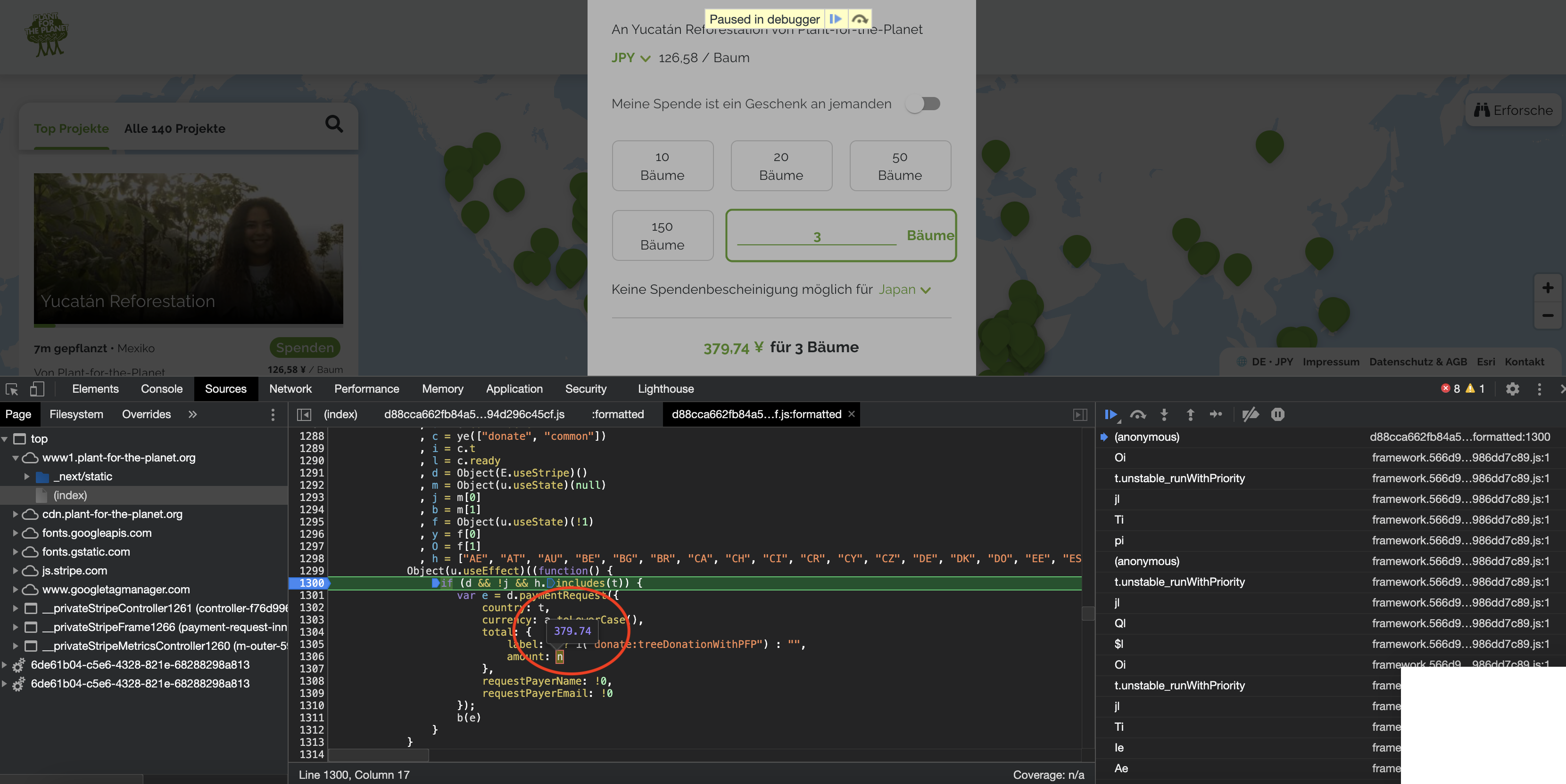 IntegrationError: Invalid value for paymentRequest(): total.amount should be a positive amount ...