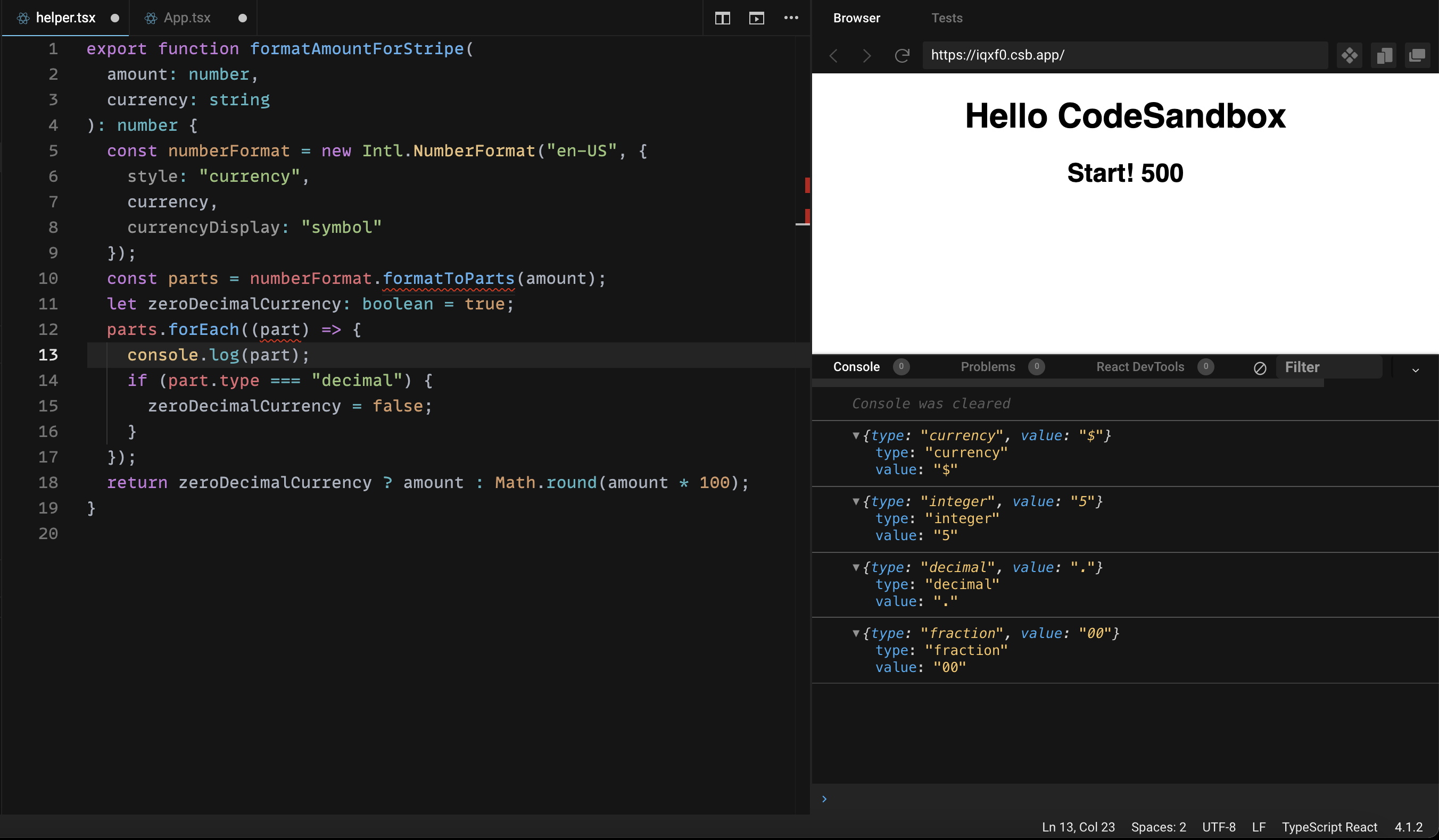 IntegrationError: Invalid value for paymentRequest(): total.amount should be a positive amount ...