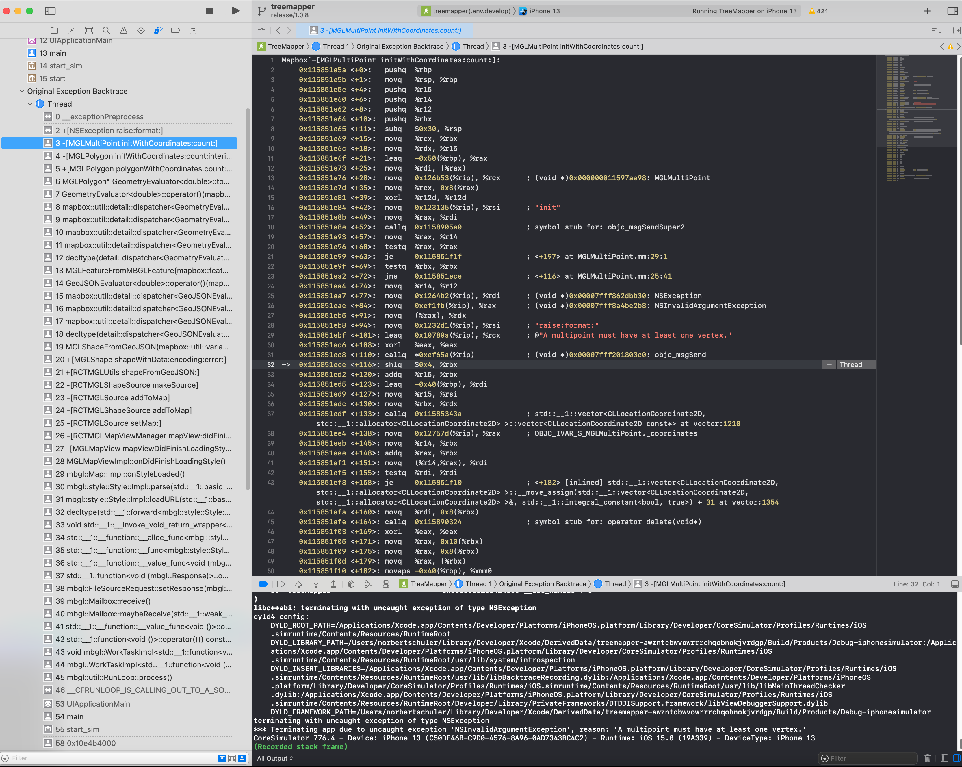 Native iOS crash in mapbox module · Issue #534 · Plant-for-the-Planet-org/treemapper · GitHub