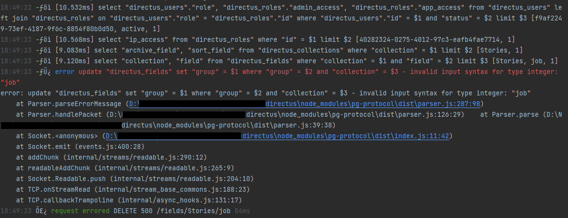 Cannot delete collection field · Issue #9896 · directus/directus · GitHub