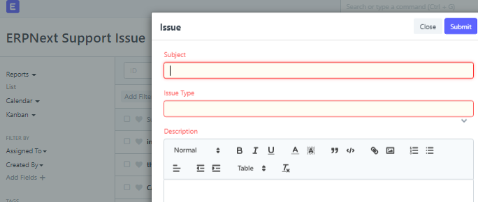Editor to report an issue from ERPNEXT on Frappe Cloud to Frappe · Issue #19542 · frappe/erpnext ...