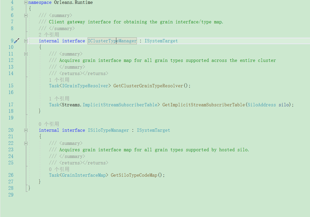 Cannot Find Generated Grainreference Class For Interface Orleansruntimeiclustertypemanager 