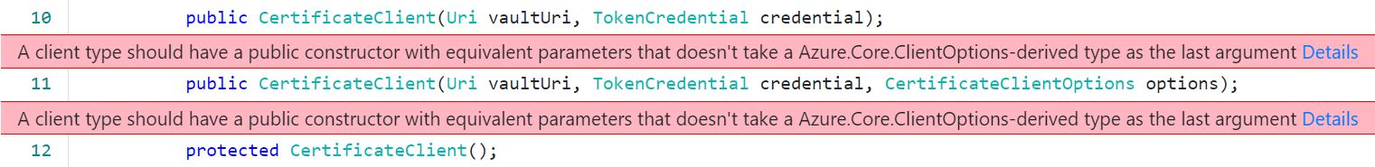 Apiview Is Showing Analyzer Errors That Are Incorrect And That I Don T See Locally · Issue 2656