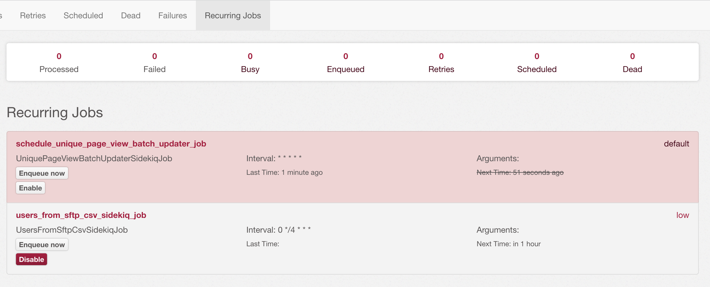 Highlight disabled jobs · Issue #368 · sidekiq-scheduler/sidekiq-scheduler · GitHub