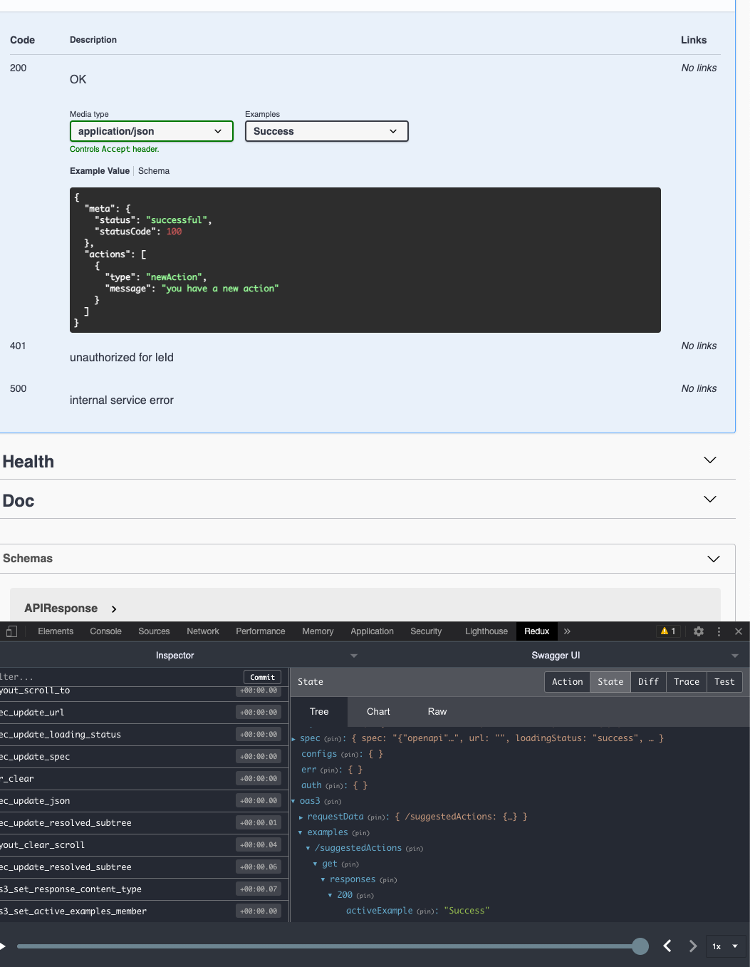 Response with multiple examples: UI is not updating after selecting new ...