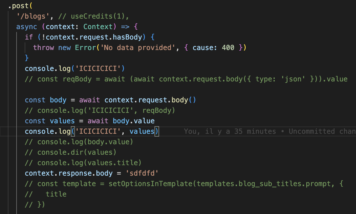 `ctx.request.body({ type: "json" })` with no body: `RangeError: Body exceeds a limit of 10485760 ...