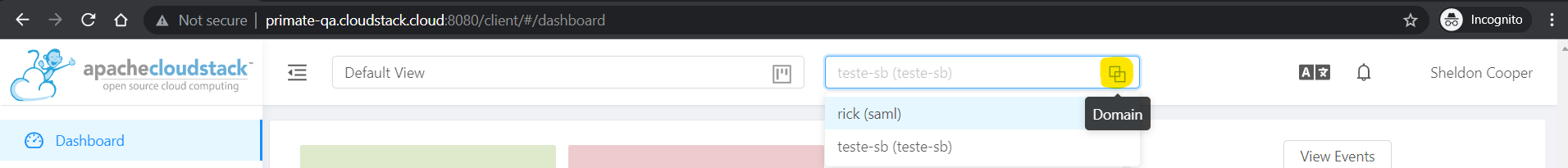 Switching between domains with SAML user · Issue #5618 · apache/cloudstack · GitHub