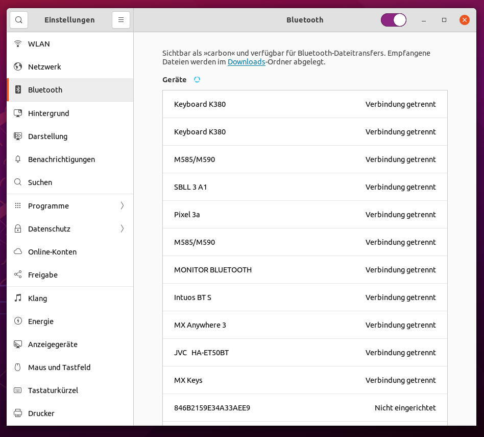 Missing Page: Bluetooth · Issue #21 · ubuntu-flutter-community/settings · GitHub