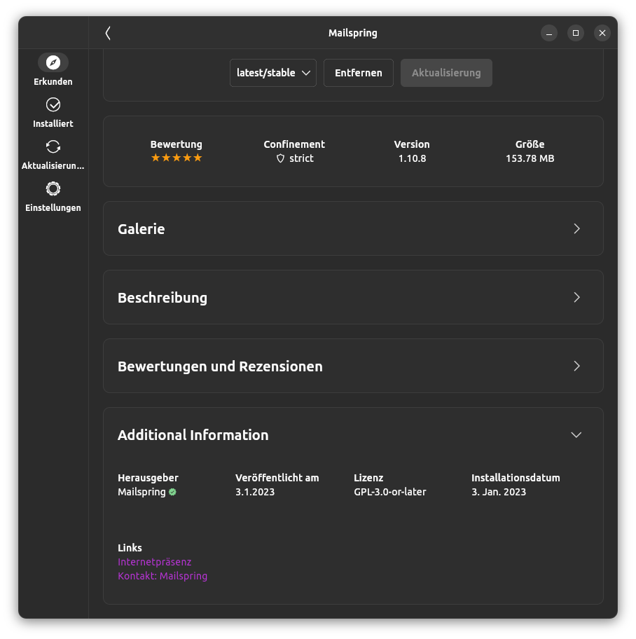Split Infos into Infos and Additional Information + Improve design · Issue #796 · ubuntu/app ...