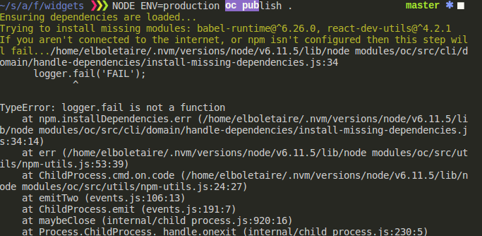 Issue when publishing to registry · Issue #591 · opencomponents/oc · GitHub