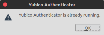 Open already running instances of Yubico Authenticator instead of showing an error popup ...